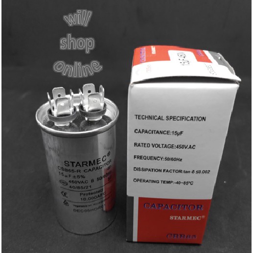 Jual KAPASITOR CAPASITOR AC 15uF STARMEC | Shopee Indonesia