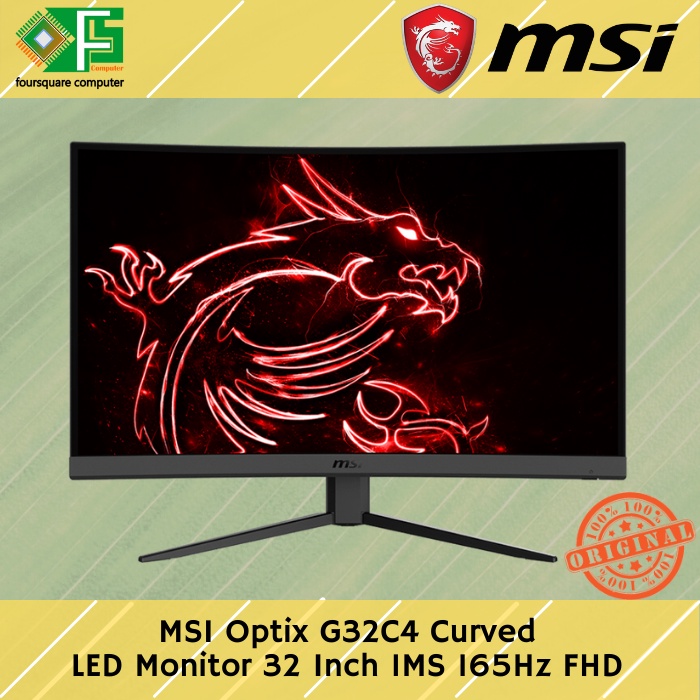 Jual MSI Optix G32C4 LED Gaming Monitor Curved Panel 32 Inch 1MS 165Hz ...