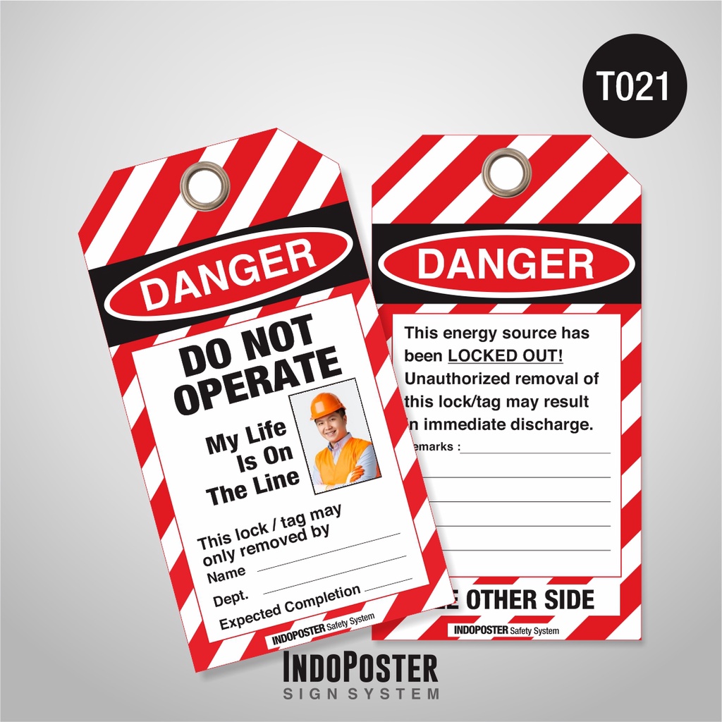 Jual Tag Out LOTO Lock Out Tag Out PVC Safety K3 OSHA ANSI ISO Danger ...
