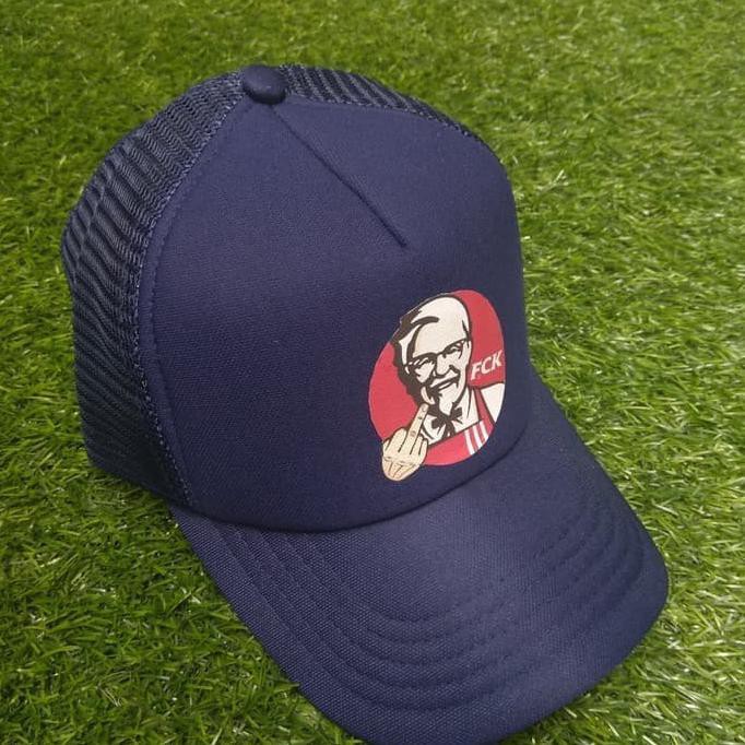 Jual Topi Trucker Jaring polos custom FCK FUCK KFC KENTUCKY FRiED ...