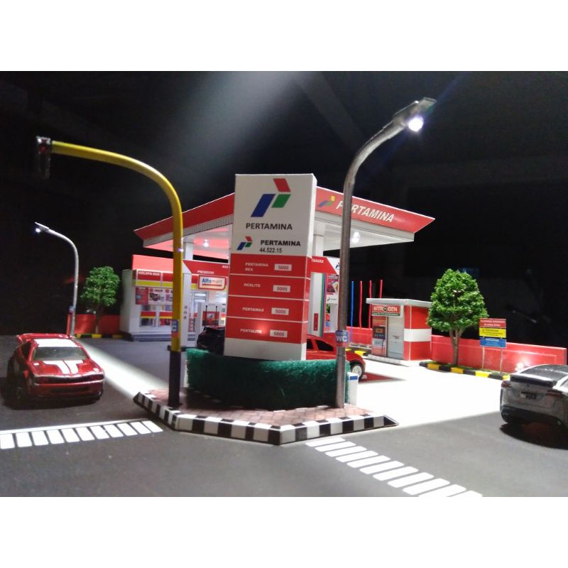 Jual Diorama SPBU PERTAMINA ( Miniatur SPBU PERTAMINA ) | Shopee Indonesia
