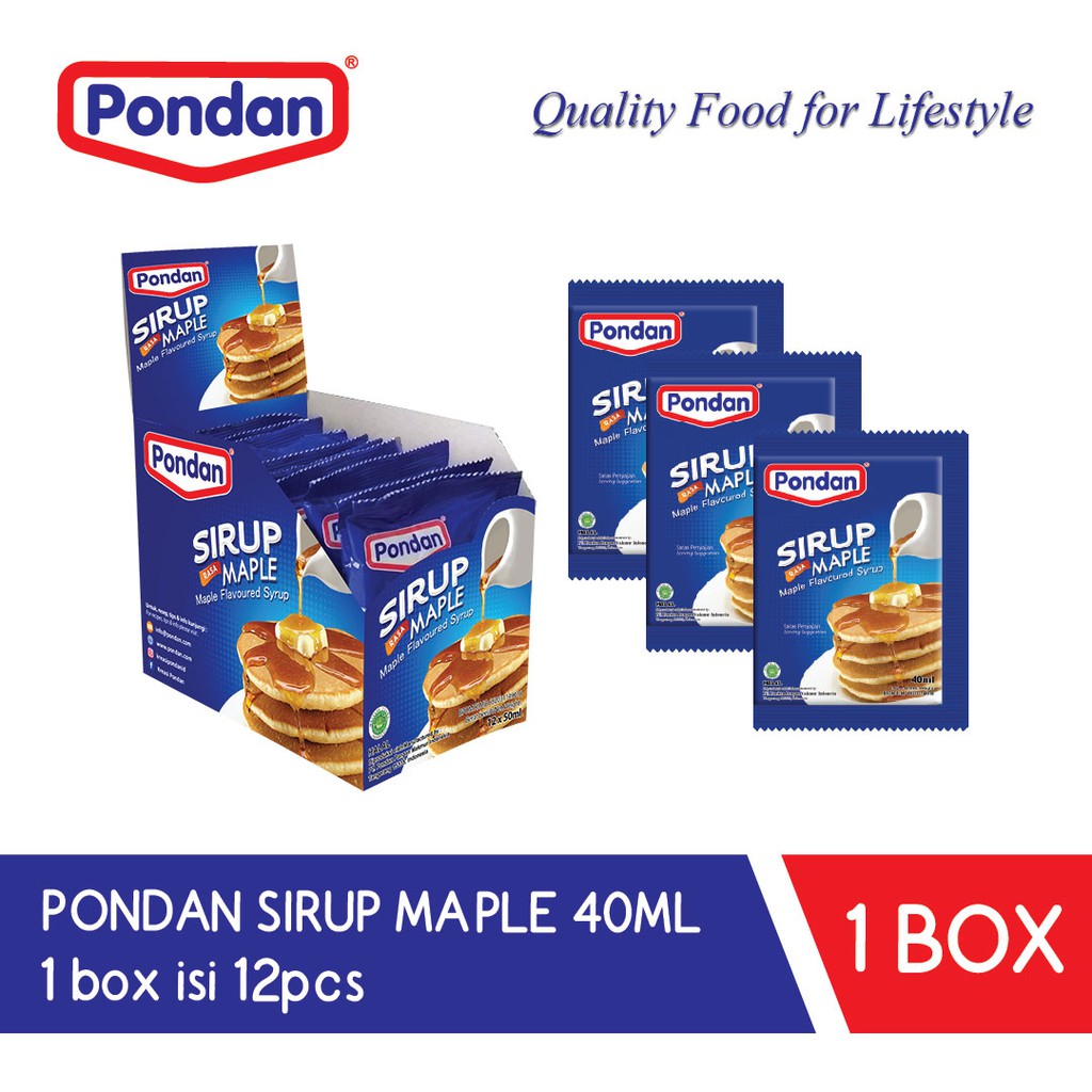 Jual Pondan Sirup Maple 40ml (ISI 12PCS) | Shopee Indonesia
