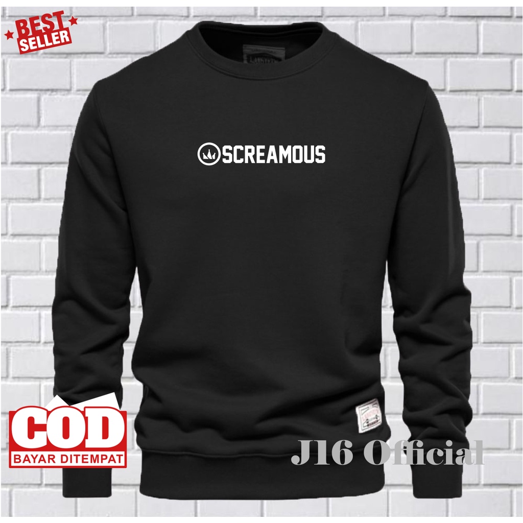 Jual SCREAMOUS Crewneck Pria Wanita Bahan Fleece Tebal Premium | Shopee ...