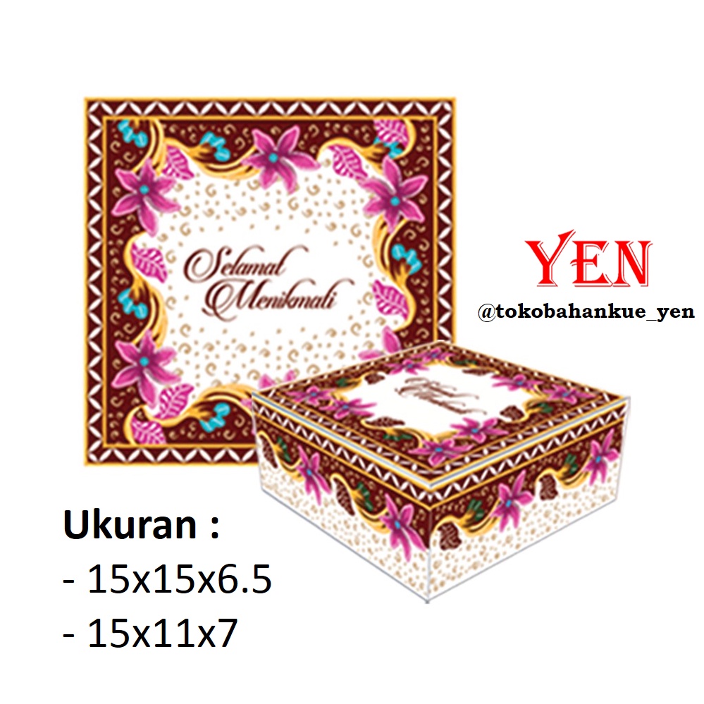 Jual OKEY Snack Box / Kotak Kue Selamat Menikmati / Dus Kue Motif Lung ...