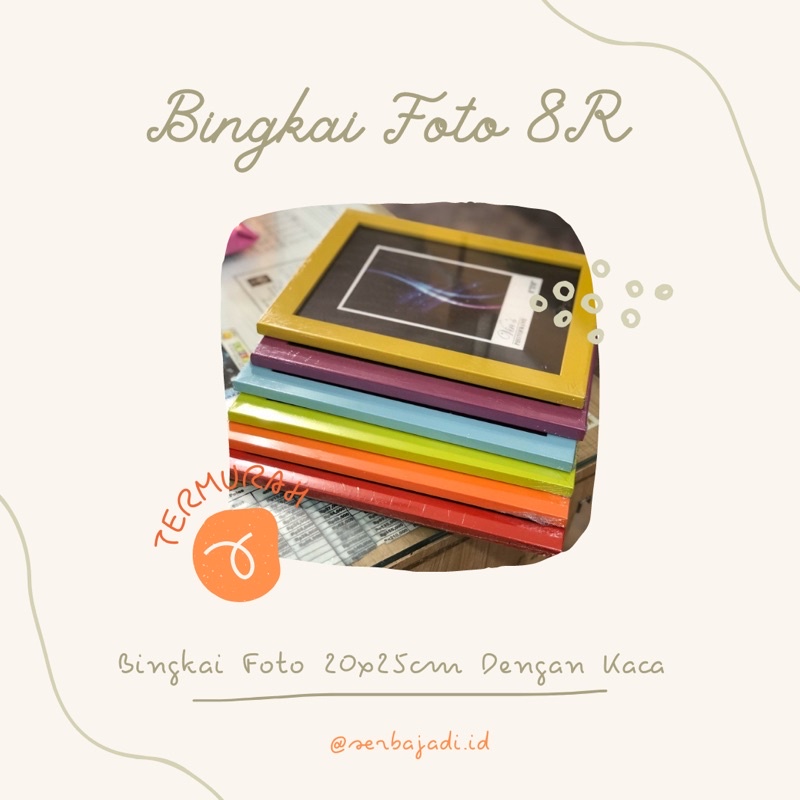 Jual Bingkai Foto 8R (20x25cm) / Bingkai Kaca 8x10inchi | Shopee Indonesia