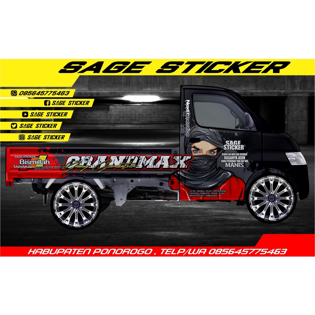 Jual decal sticker pickup grandmax | Shopee Indonesia
