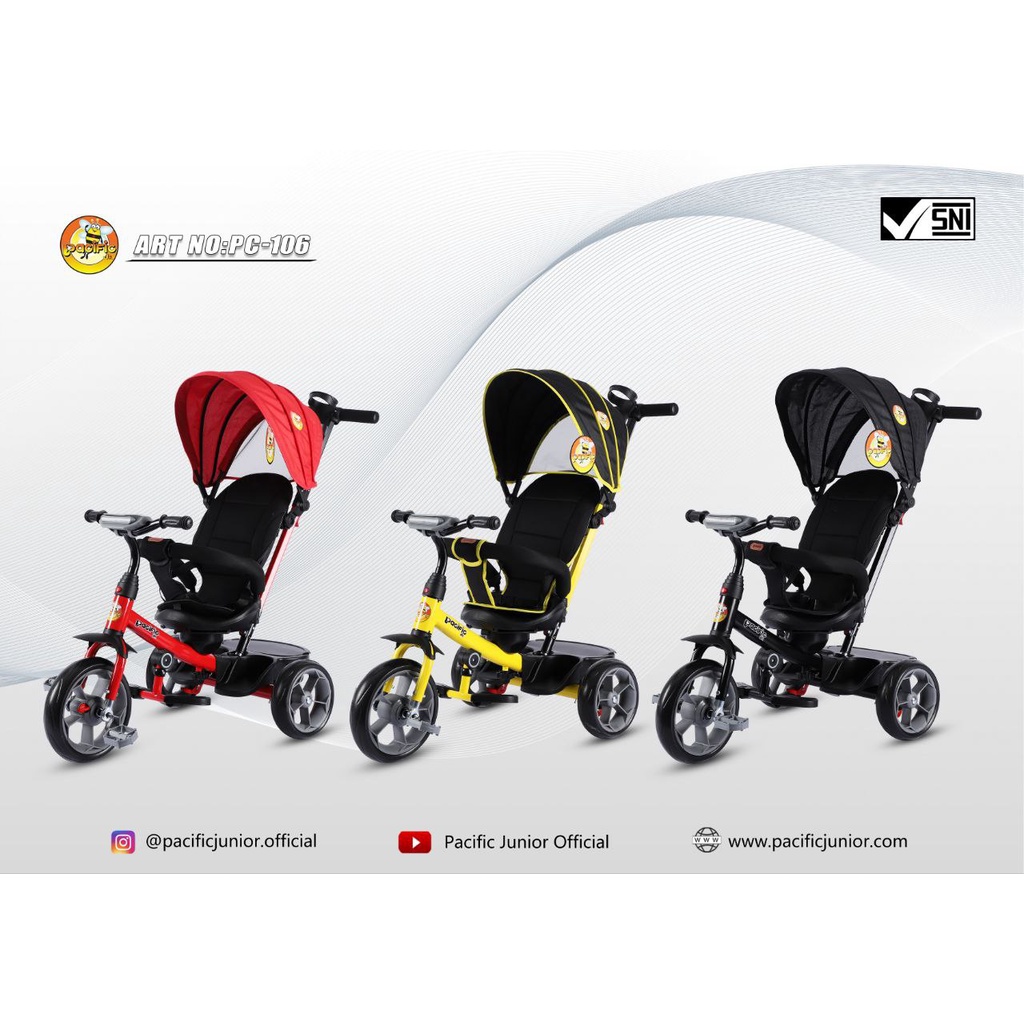 Jual Sepeda Roda Tiga Baby Stroller Pacific 106 | Shopee Indonesia