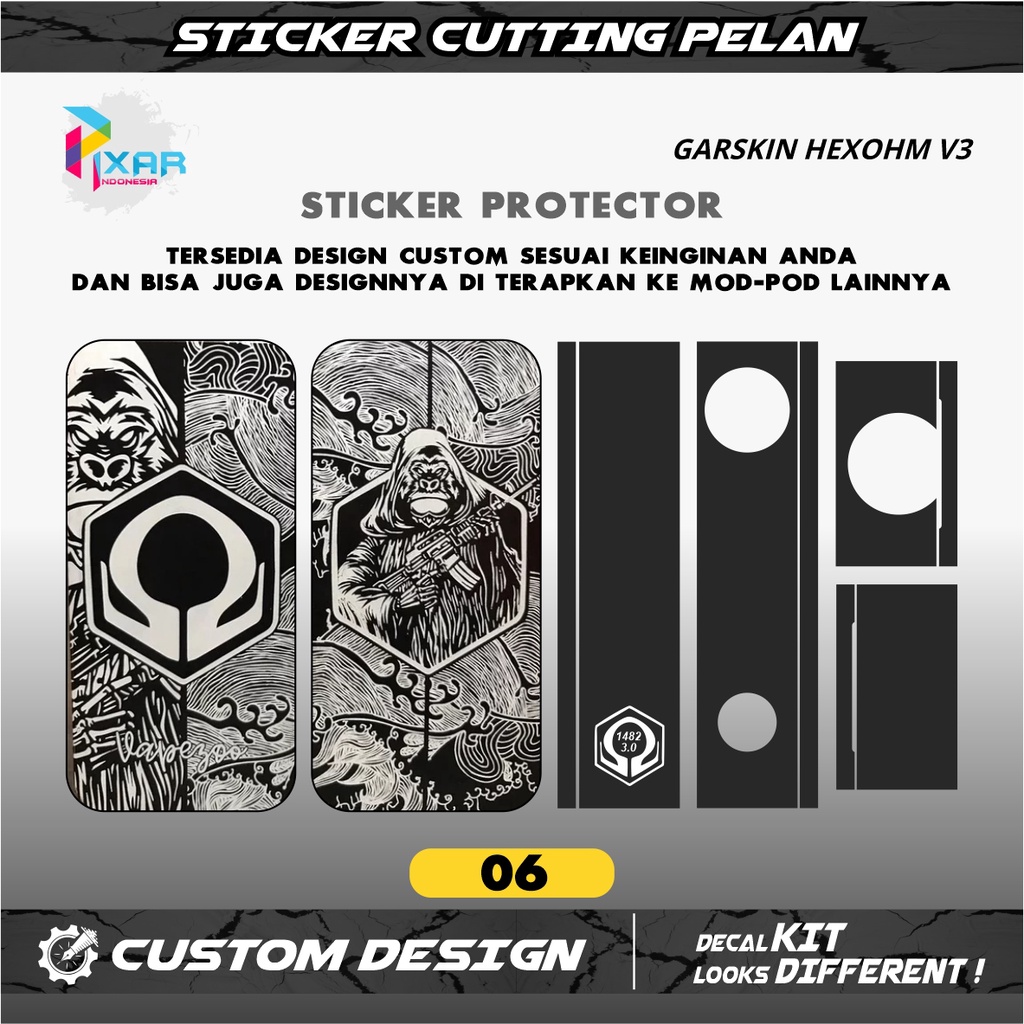 Jual SKIN STICKER GARSKIN HEXOHM V3 ANTI AIR STIKER MURAH VAPE | Shopee ...