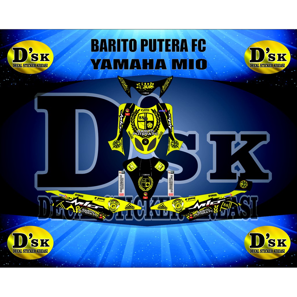 Jual STICKER MOTOR FULLBODY YAMAHA MIO SPORTY BARITO PUTERA FC | Shopee ...