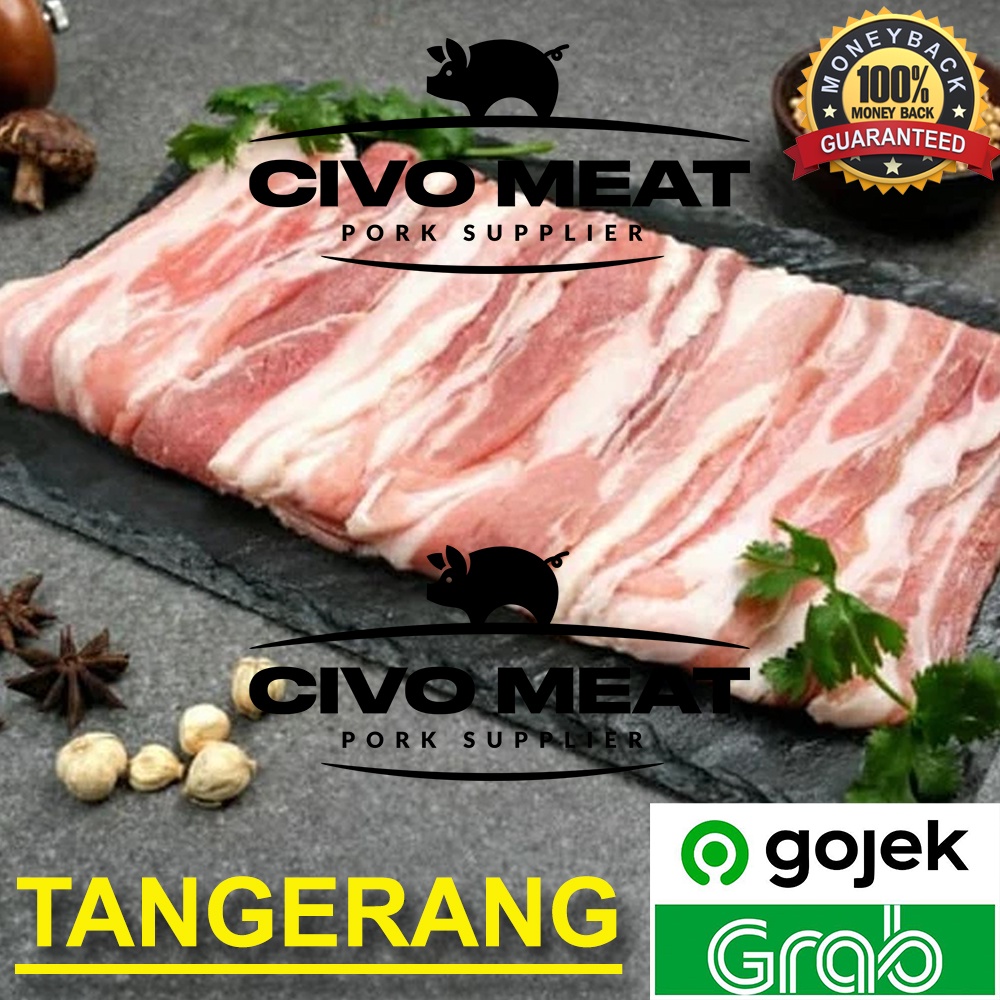 Jual PREMIUM Pork Belly Slice / Daging Babi Samcan Slice mesin 1kg ...