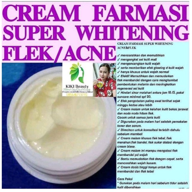 Jual FARMASI CREAM JERAWAT & FLEK WHITENING EXTRA SUPER AMPUH (BLITAR ...