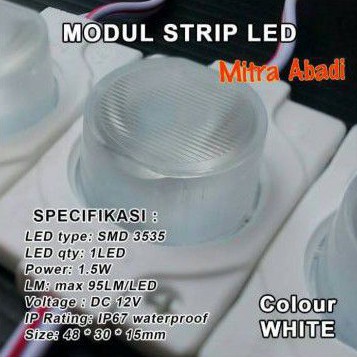 Jual Lampu LED Module Modul 1 Mata Jumbo Besar 1.5W 24v 24Volt Truk ...