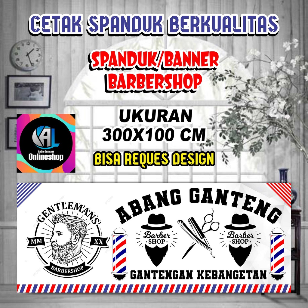 Jual Banner, Pangkas Rambut Barber Shop (Model A) | Shopee Indonesia