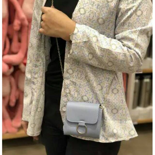 Jual MINISO ORI! 4WRN. Mini Crossbody bag with ring. Tali rantai. Tas ...
