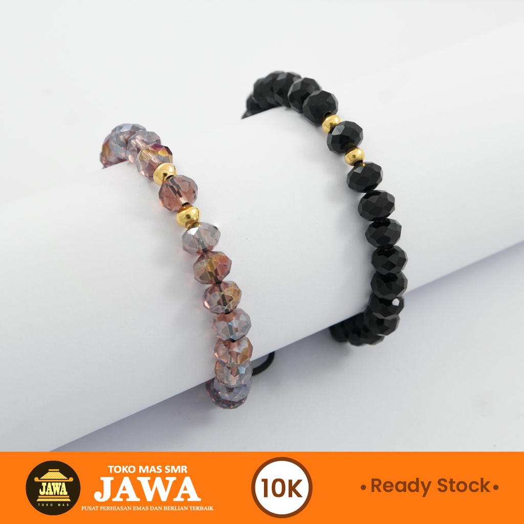 Jual Gelang Emas Tali Kristal Kadar 10K Toko Mas Jawa | Shopee Indonesia