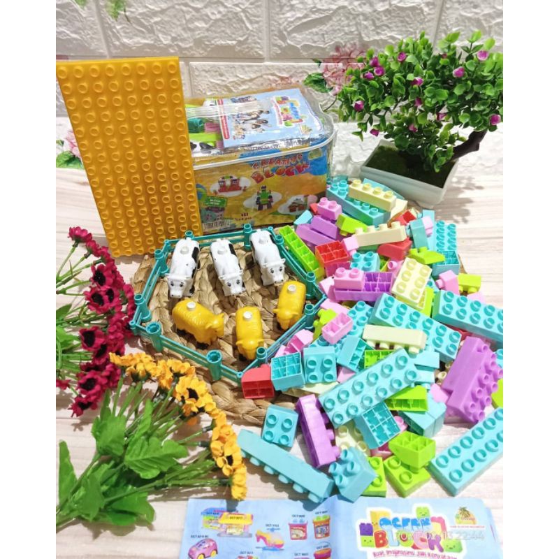 Jual lego balok susun,mainan balok,lego balok edukasi,lego balok animal,lego kereta ORIGINAL SNI ...