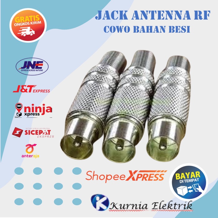 Jual MINIMAL ORDER RP 10 RIBU JACK ANTENA TV RF CONNECTOR BAHAN BESI ...