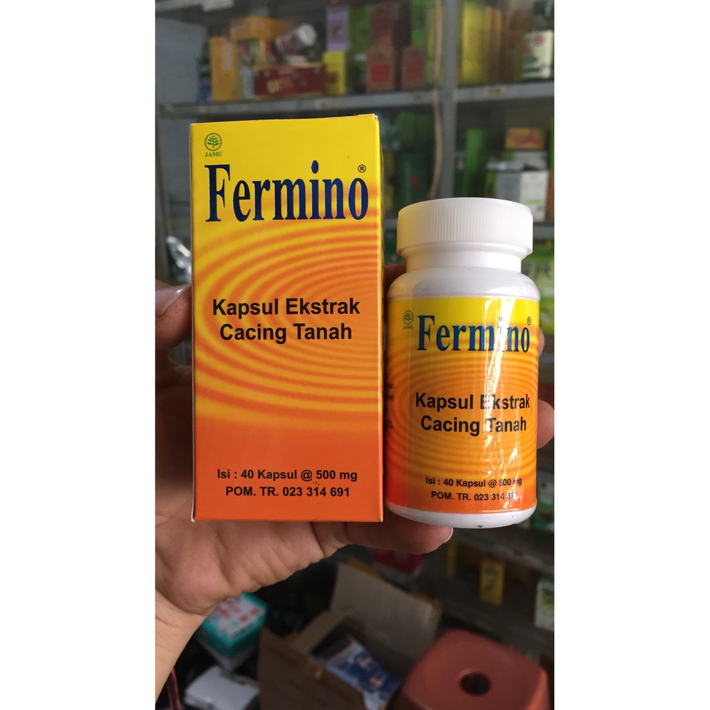 Jual Fermino kapsul ekstrak cacing tanah 40 kapsul obat tifus | Shopee ...