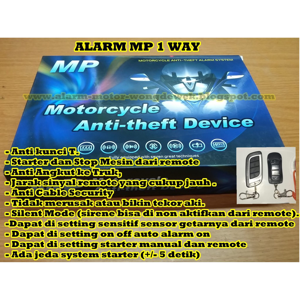 Jual Alarm MP 1 Way Bonus panduan | Shopee Indonesia