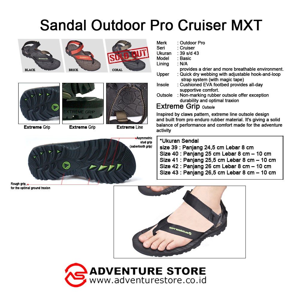 Jual Sandal Outdoor Pro Cruiser / Harga Sendal Outdoor / Jual Sandal ...