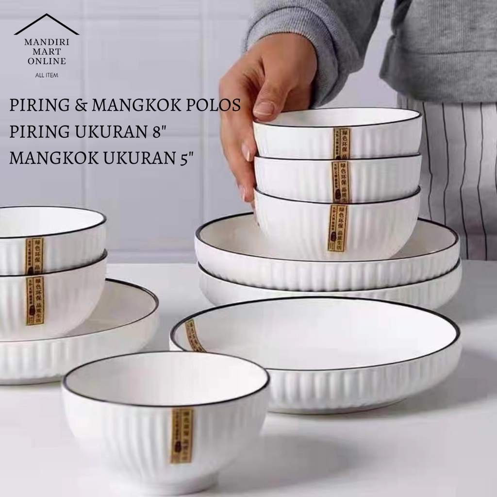 Jual Piring Keramik 8 Inch Piring Makan Keramik Mangkok Keramik Motif ...