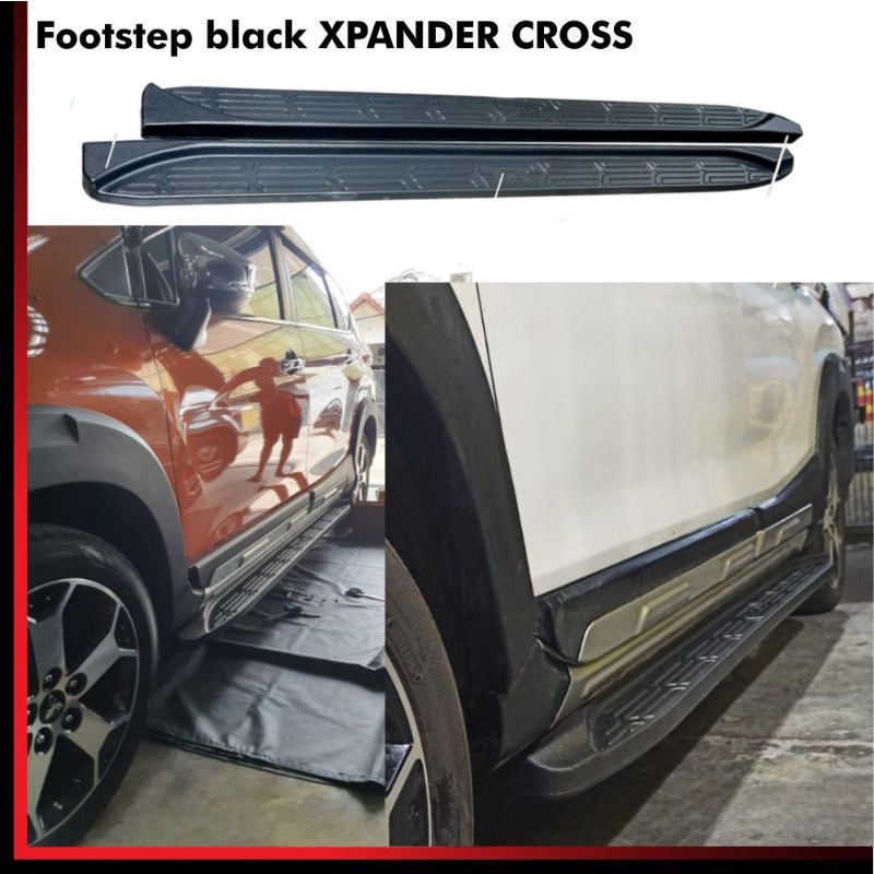 Jual XPANDER CROSS Footstep running board hitam besi side step tangga ...