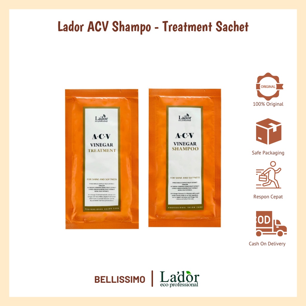 Jual Lador ACV Vinegar Shampoo - Treatment Sachet | Shopee Indonesia