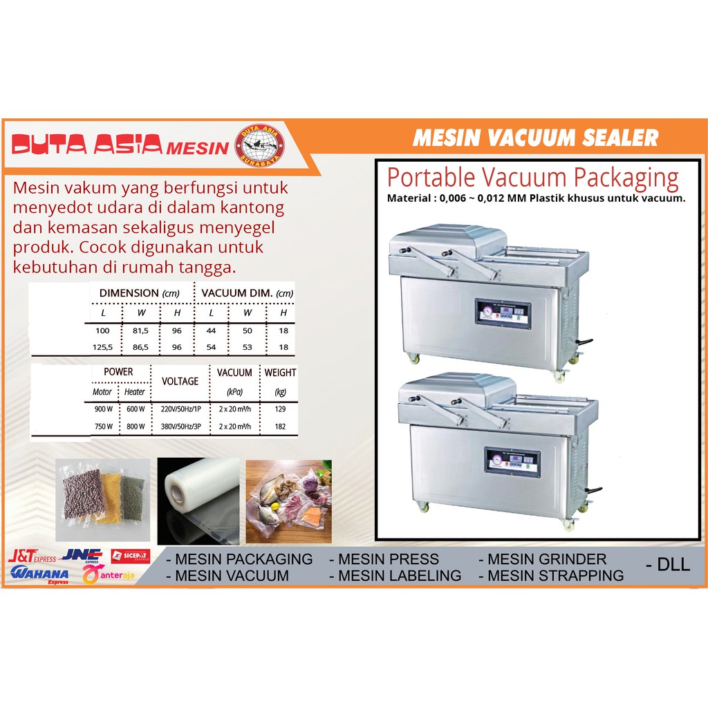 Jual MESIN VACUUM SEALER AUTOMATIC DOUBLE CHAMBER | Shopee Indonesia