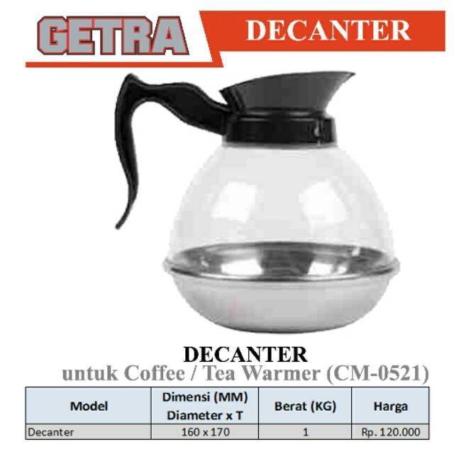 Jual Teko Warmer Untuk Kopi Dan Teh 1.8 Liter Getra - COFFEE DECANTER ...