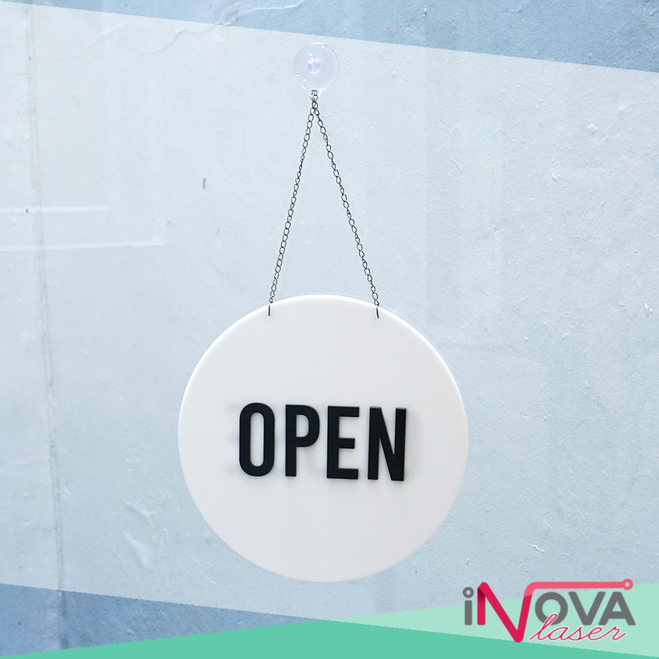 Jual Papan Open Close Toko Akrilik Minimalis Modern | Shopee Indonesia