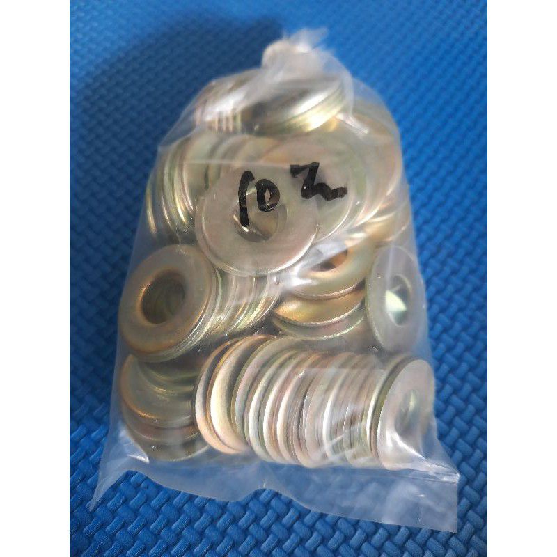 Jual ring plat baut 14 / 10mm kuning tipis (100biji) | Shopee Indonesia