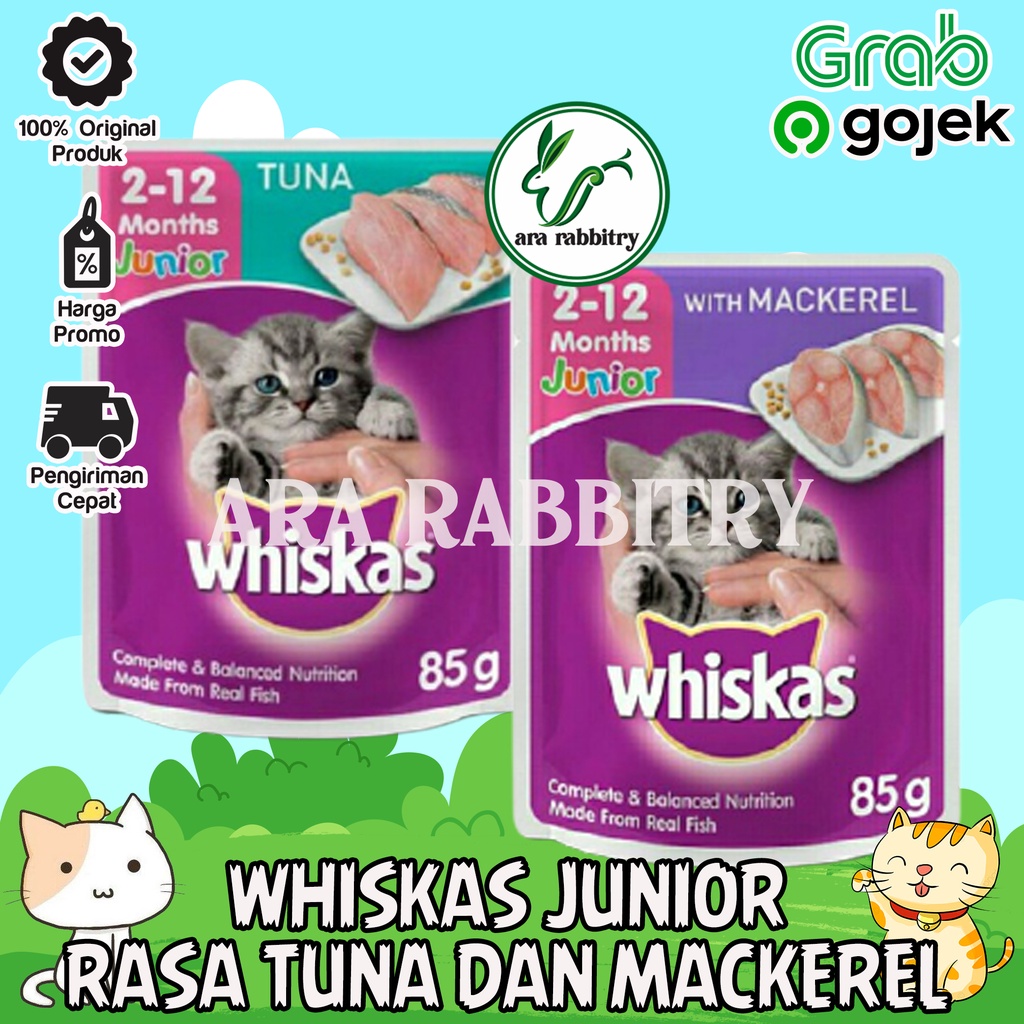 Jual MAKANAN KUCING WHISKAS POUCH JUNIOR 80 GR MAKANAN ANAK KUCING ...