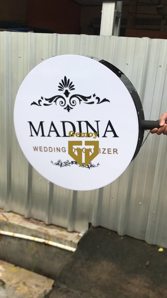 Jual NEONBOX 2 Sisi Neon box akrilik bulat bundar 2 Sisi PREMIUM ...