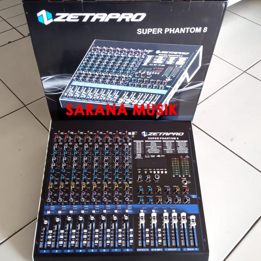 Jual Mixer Zetapro Super Phantom 8 Original Phantom8 Channel + Hardcase | Shopee Indonesia