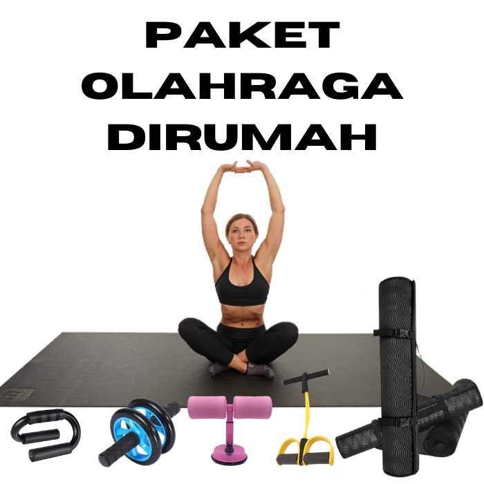 Jual BEST SELLER PAKET OLAHRAGA MATRAS, TUMMY KARET, ROLLER, MINI SIT ...