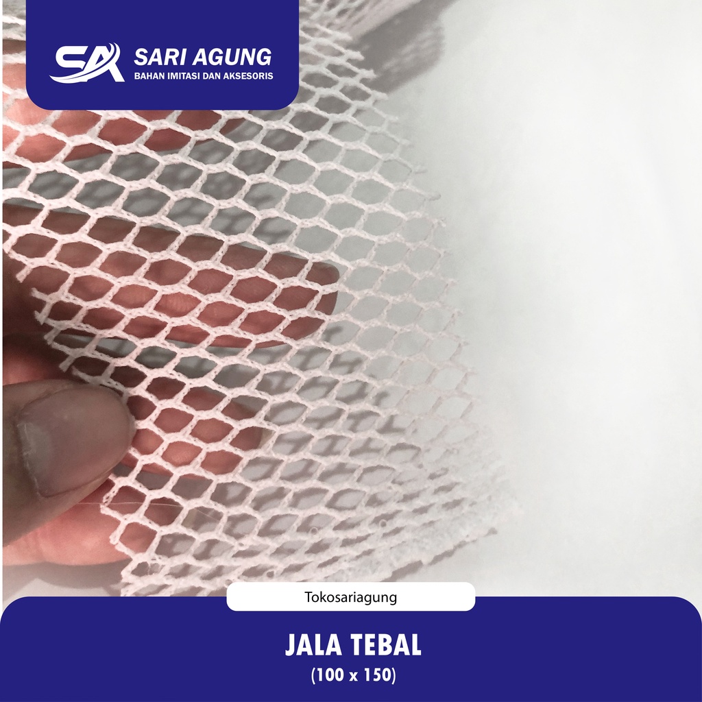 Jual KAIN JALA TEBAL 100X150 HITAM PUTIH (METER) - MESH JARING NET TAS ...