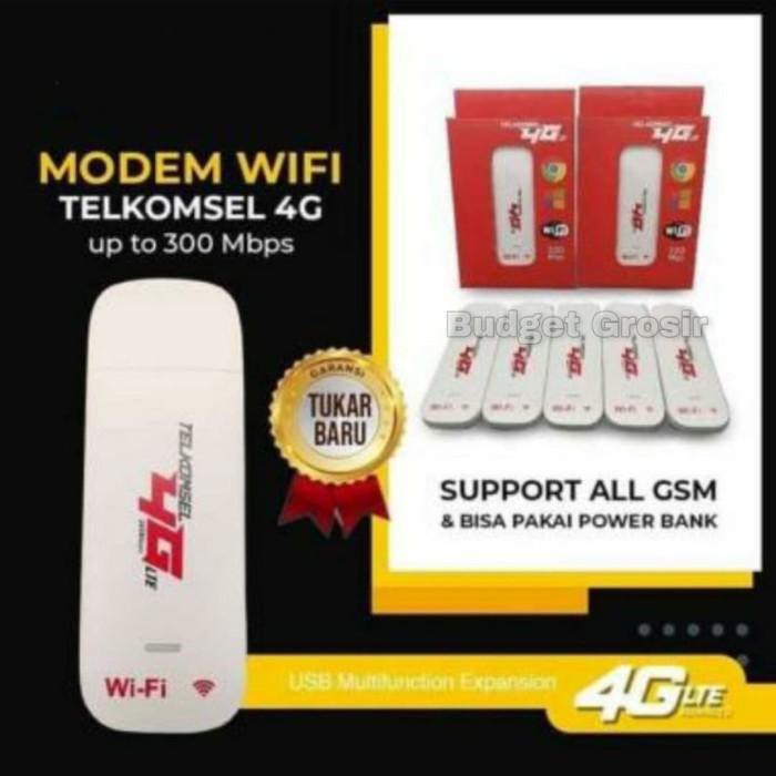 Jual Modem 4G Lte Telkomsel 300 Mbps Unlock All Gsm - Putih (Bisa Wifi ...