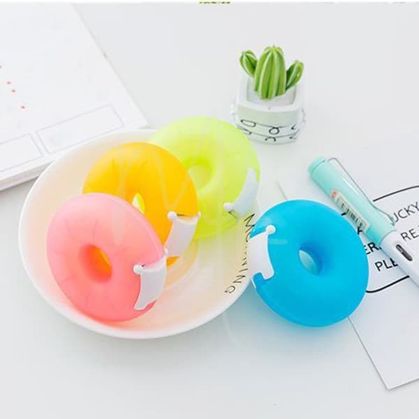 Jual Tempat Solatip isolatip Scot kecil mini Donat Tape Dispenser Cute ...