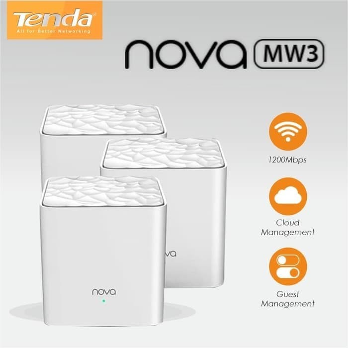 Jual Tenda Nova MW3 ( isi 3pcs ) Whole Home Mesh WiFi System | Shopee ...