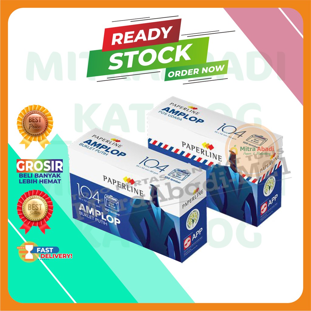 Jual AMPLOP PAPERLINE AMPLOP PUTIH AMPLOP SURAT 104 PPL | Shopee Indonesia