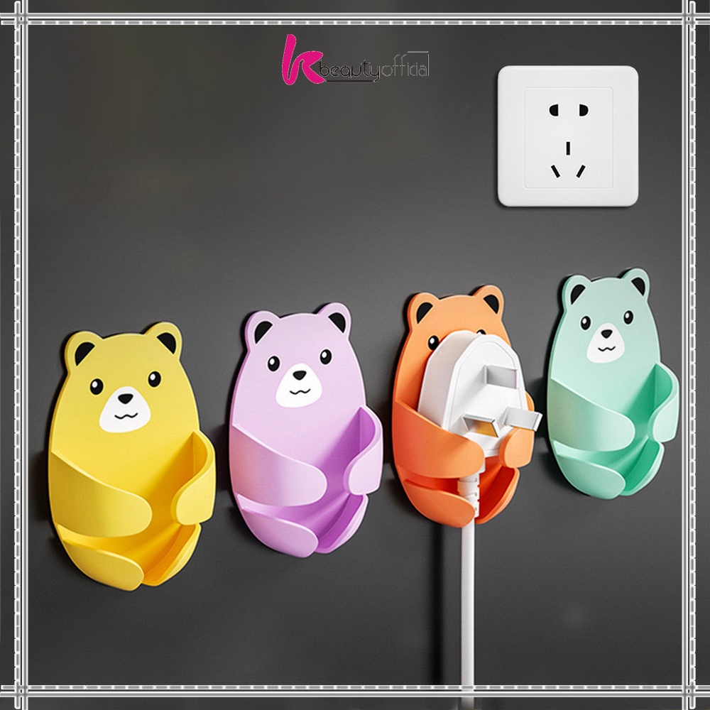 Jual KB-C536 Gantungan Tempel Dinding Bear 4IN1 Plug Hook Serbaguna ...