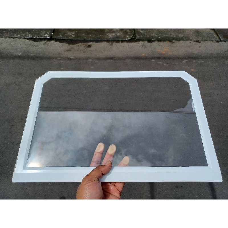 Jual RAK KACA TEMPERED GLASS RAK MIKA KULKAS SANKEN UKURAN 43,5 X 24 ...