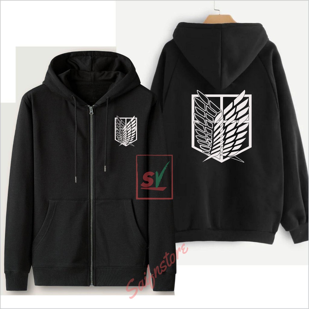 Jual JAKET DISTRO SHINGEKI NO KYOJIN ATTACK ON TITAN FRONT BACK WHITE ...