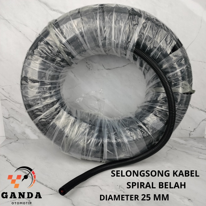 Jual SELONGSONG/SELANG KABEL MODEL SPIRAL BELAH 25MM (ECERAN) | Shopee ...