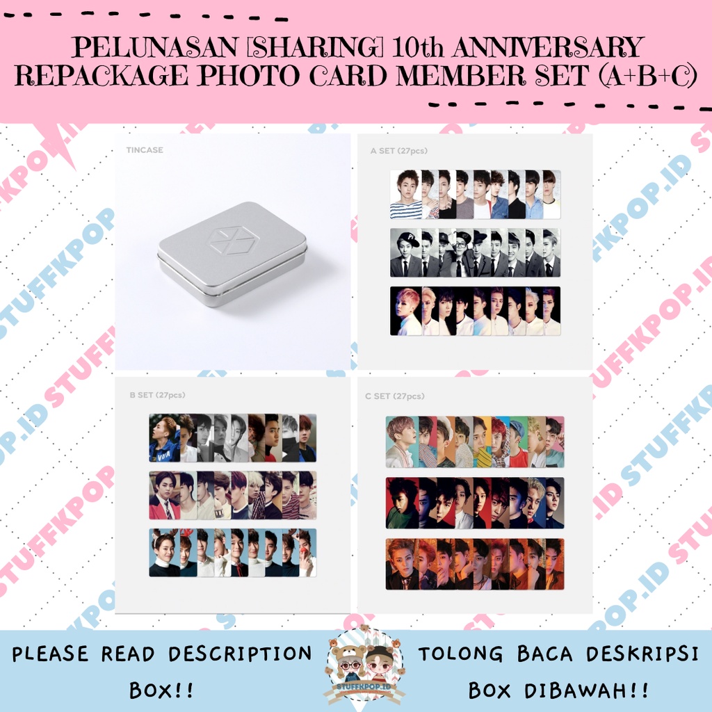 Jual [stuffkpop.id] [READY STOCK ,READ DESC.BOX] [SHARING] 10th ANNIVERSARY REPACKAGE PHOTO CARD ...