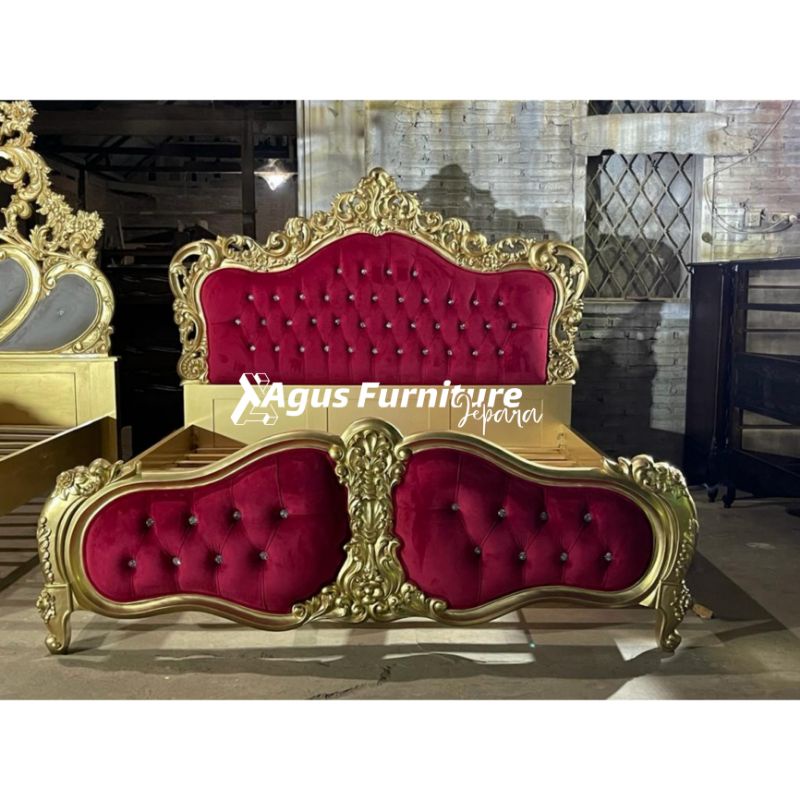 Jual DIVAN RANJANG GOLD LUXURY VELVET (dipan tempat tidur mewah ranjang ...
