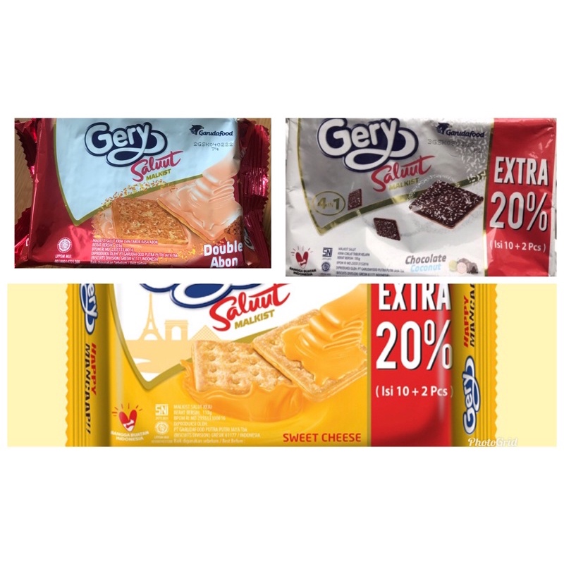 Jual Biskuit Gery Saluut Malkist cheese / double abon / chocolate ...