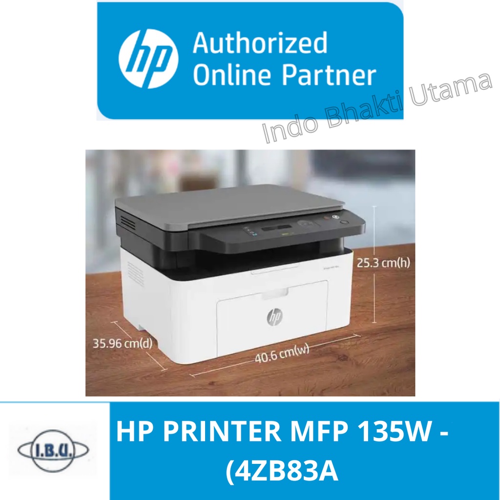 Jual HP PRINTER MONO LASER MFP 135W 4ZB83A PRINT SCAN COPY | Shopee Indonesia