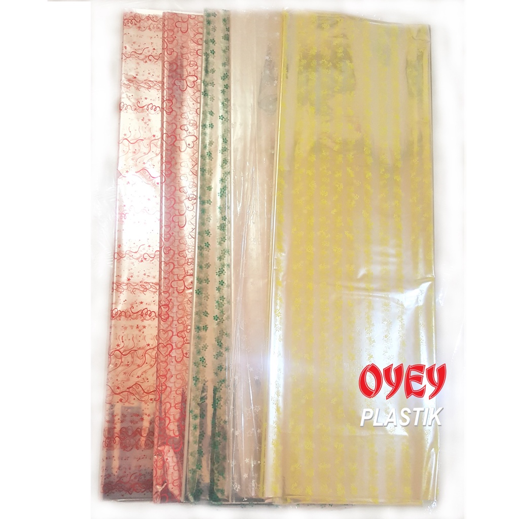 Jual 10 lembar Plastik kaca motif bungkus parcel parsel hampers ...