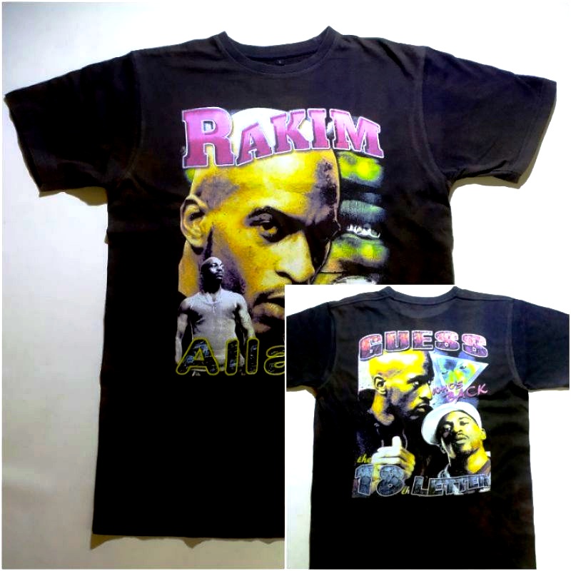 Jual Rakim Allah Vintage Wash Front and Back Printed Rap Tee/Kaos Musik ...